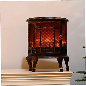 Abaodam Fireplace Corner Adornment Decorative Lamp Living Room Decoration Powered Rhythm for Party