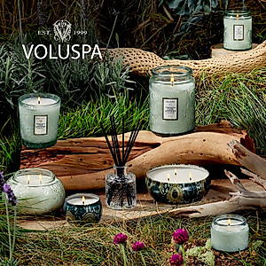 Voluspa French Cade Lavender Candle, 18 oz, Coconut Wax Blend, Scented Candles for Home, 100 Hour Burn Time, Candle Jars