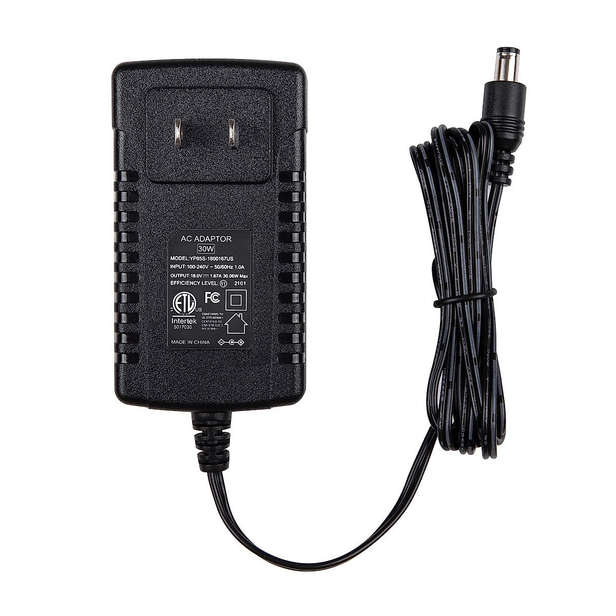 30W Power Adapter Cord Replacement for Echo Show 21, Show 15 2nd, Echo Show 10, Echo Show 8, Echo (4th Gen.), Echo (3rd Gen.) - Wall Charger Plug Long Cable 5ft, Black