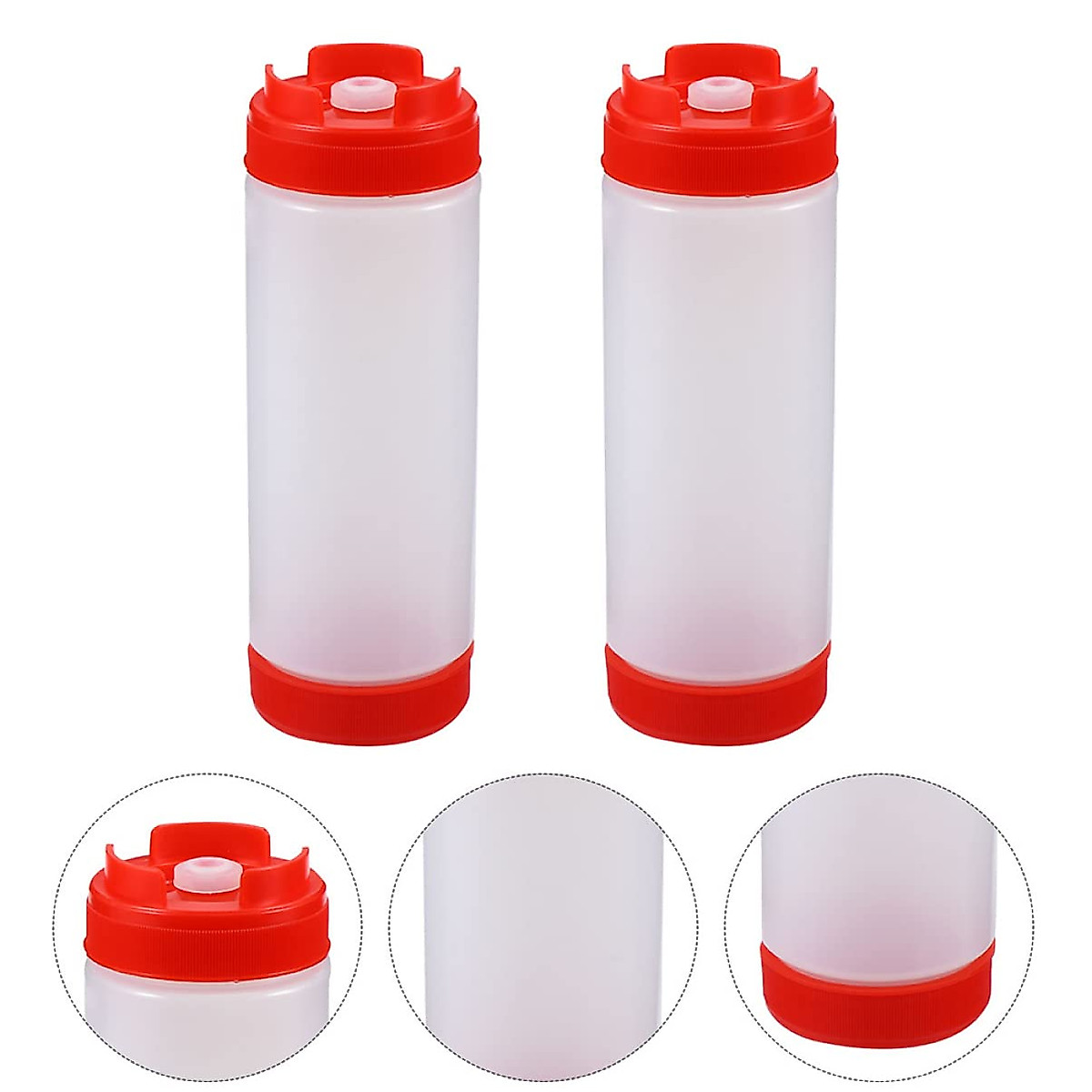 SALAD DRESSING BOTTLE- These squeeze bottle has a proper capacity that can meet your home sauce storage use.