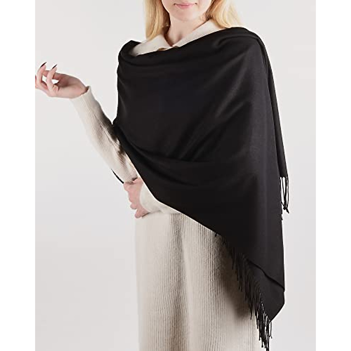 FURTALK Womens Pashmina Shawl Wraps Cashmere Feel Winter Scarf Soft Warm Blanket