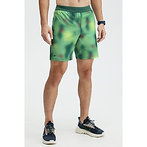 Fabletics Men's The Fundamental Short, Workout, Running, Training, Gym, Yoga, Ultra Lightweight, Athletic, L, Azure Green Blur