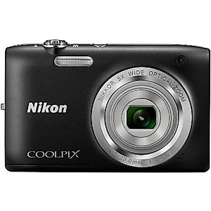 Nikon Coolpix S2800 Point and Shoot Digital Camera with 5X Optical Zoom (Black) International Version No Warranty