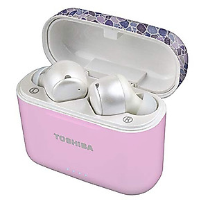 Toshiba Air Pro 2 True Wireless Stereo Earphones with Qi Wireless Charging, Lavender Terrazzo (RZE-BT750E)