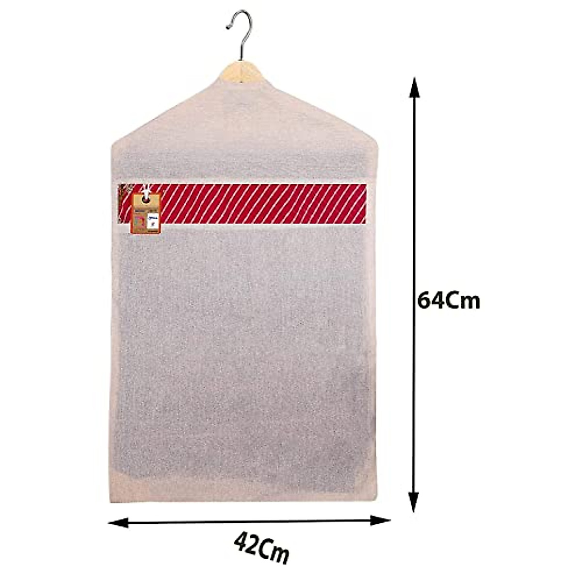 atorakushon 100% Cotton Hanging Saree Covers Clothes Storage Bag 26 x 18 Inches Bigs size Cloth Wardrobe Organizer for Storage Garment Set of 9 Off white