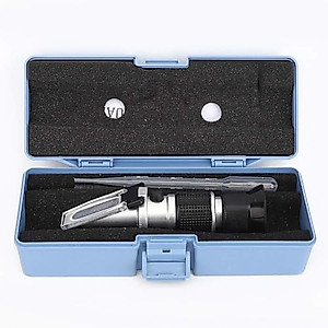 Agatige Portable Refractometer, 0-90% Digital Brix Refractometer Sugar Content Hydrometer Automatic Temperature Compensation Grape Wine Extractor Tester Machine for Honey, Maple Syrup