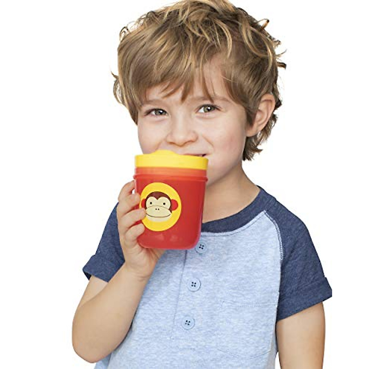Skip Hop Toddler Sippy Cup, Zoo Tumbler Cups, 2 Pack, Monkey/Dog