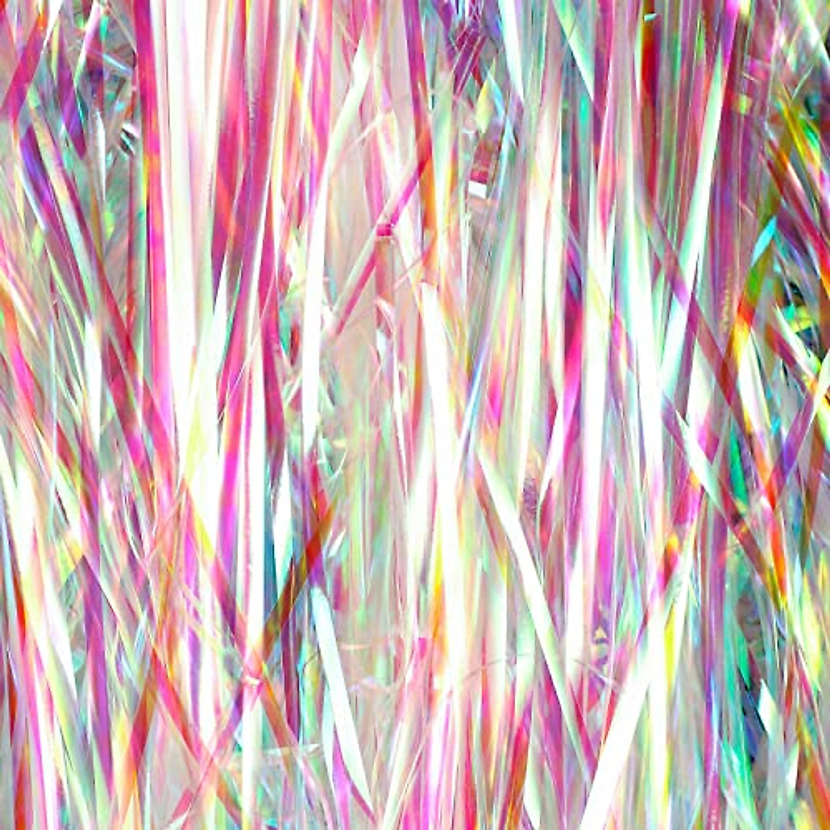 17.6 oz Easter Basket Grass Raffia Plastic Paper Shreds Craft Shredded Confetti Tissue Basket Filler for Easter Spring Party Gift Packing Decoration (Iridescent,Stylish Style)