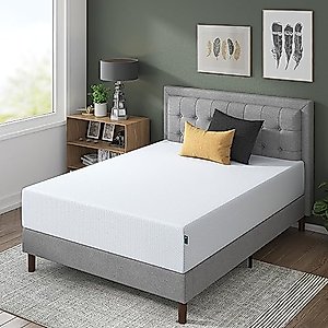 ZINUS 12 Inch Green Tea Cooling Gel Memory Foam Mattress, King, Fiberglass Free, Cooling Gel Foam, Pressure Relieving, CertiPUR-US Certified, Mattress in A Box, White