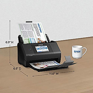 Epson Workforce ES-580W Wireless Color Duplex Desktop Document Scanner for PC and Mac with 100-sheet Auto Document Feeder (ADF) and Intuitive 4.3" Touchscreen