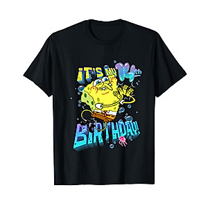 Mademark x SpongeBob SquarePants - Spongebob It's My 14th Birthday Boy Girl Teen Spongebob T-Shirt