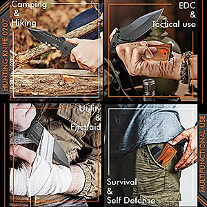 Pocket Knife Spring Assisted Folding Knives - Military EDC USMC Tactical Jack Knifes - Best Camping Hunting Fishing Hiking Survival Knofe - Travel Accessories Gear - Boy Scout Knife Gifts for Men 0207