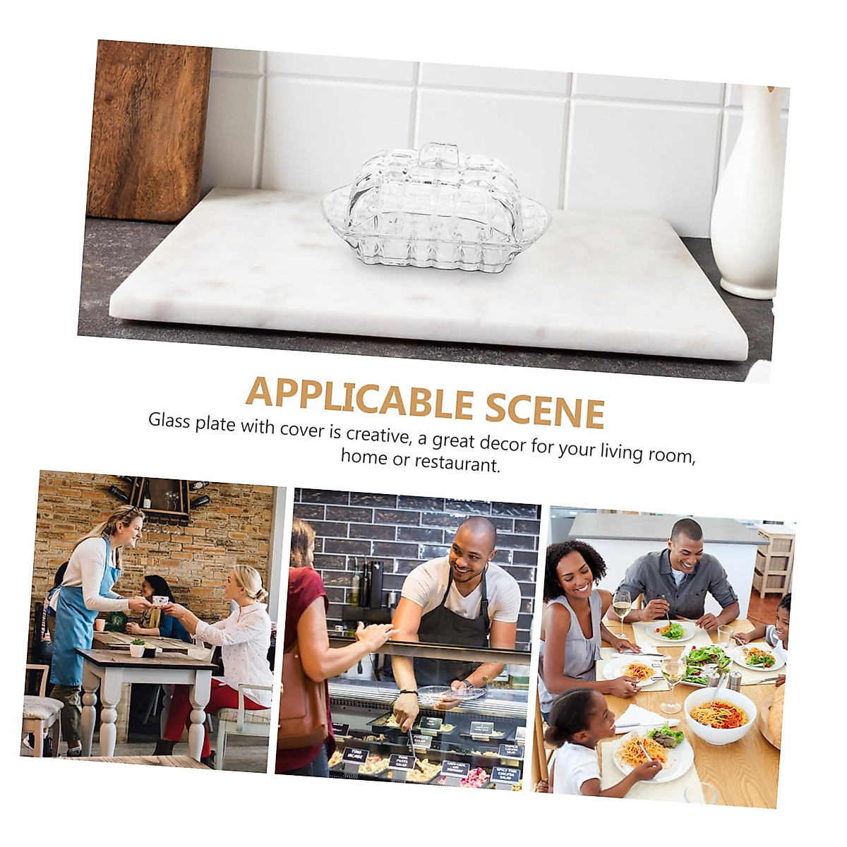 IFANLANDOR Cupcake Display Stand Clear Cake Stand Mini Cupcake Stand Cupcake Holder with Lid Cupcake Stands Clear Display Stand Centerpiece Table Decorations Fruit Tray Dessert Glass Plate