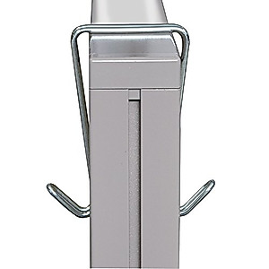 Alera CH2SR Double Sided Partition Garment Hook, Silver, Steel, 2/pk