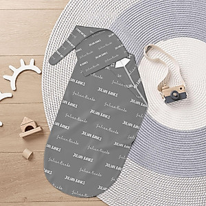 IWEORTHY Personalized Baby Blanket and Hat Sleep Sack Set with Name | Soft Swaddle Blanket for Boys and Girls | Perfect Baby Customized Blankets for Newborns, Infants, and Toddlers (Name Stlye)