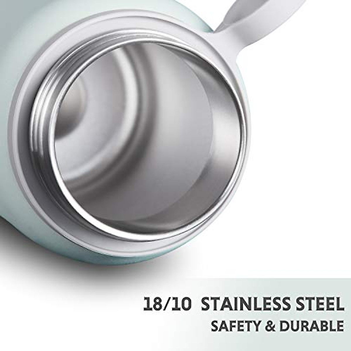 BUYDEEM Born for Girls & Ladies, CD13 Thermos Water Bottle Tumbler Flask, Cute Unique Design, Wide Mouth with Screw-on Lid, Stainless Steel Coffee Tea Travel Mug, Light Yellow