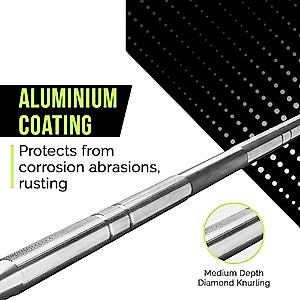 Rage Fitness Olympic Training Barbell (6FT) (15 Pound Weight) (300 LBS Capacity), Home Gym Fitness Equipment, Strength Training Workout Bar, Weight bar for Squats, Deadlift, Weightlifting, Bench Press