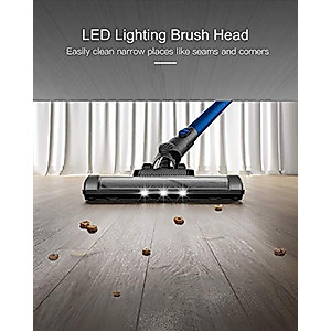 PUWEIKE Stick Vacuum Cleaner Cordless 23000pa Strong Suction Vacuum Cleaner with Bed Brush, Air Purification Pet Vacuum, Lightweight Handheld Vaccum for Car, Pet Hair, Carpet, Hard Floor