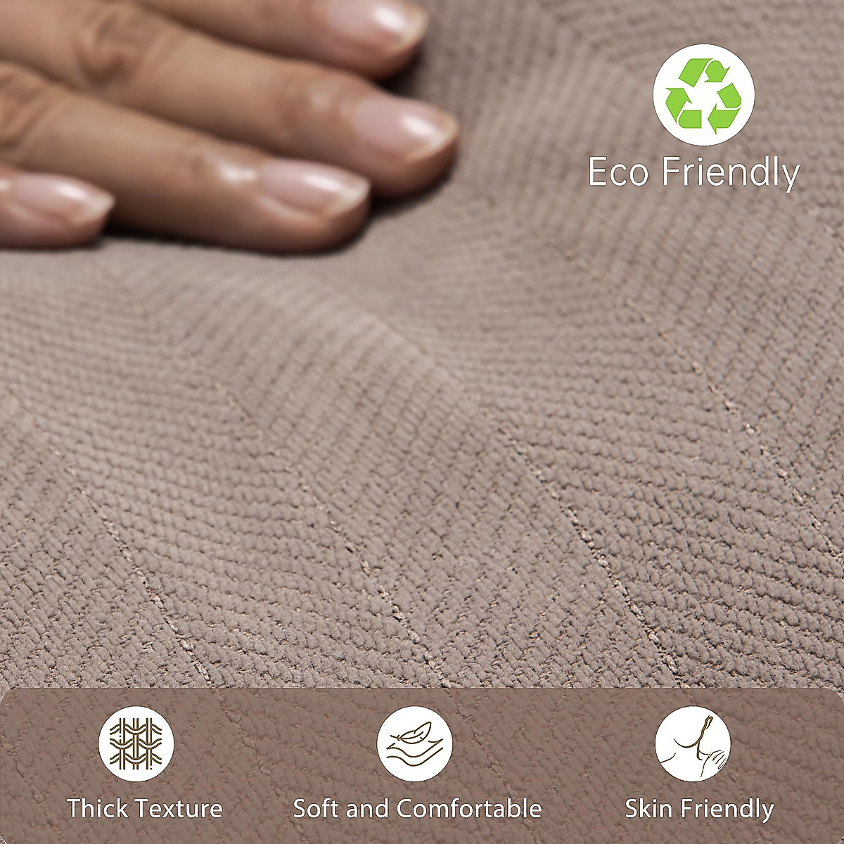 ZWJD Khaki Pillow Covers 22x22 Set of 2 Chenille Pillow Covers with Elegant Design Soft and Luxurious Decorative Throw Pillows for Couch, Bed, and Home Decor