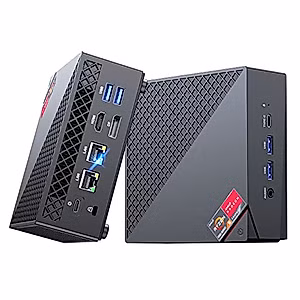 KAMRUI Mini PC AM06PRO, AMD Ryzen 5 5500U(6C/12T, up to 4.0 GHz), Mini Tower PC 16GB DDR4 512GB M.2 2280 NVME SSD Mini Desktop Computer, Support 2.5 Inch HDD Dual Ethernet HDMI/Type-C/Wifi5