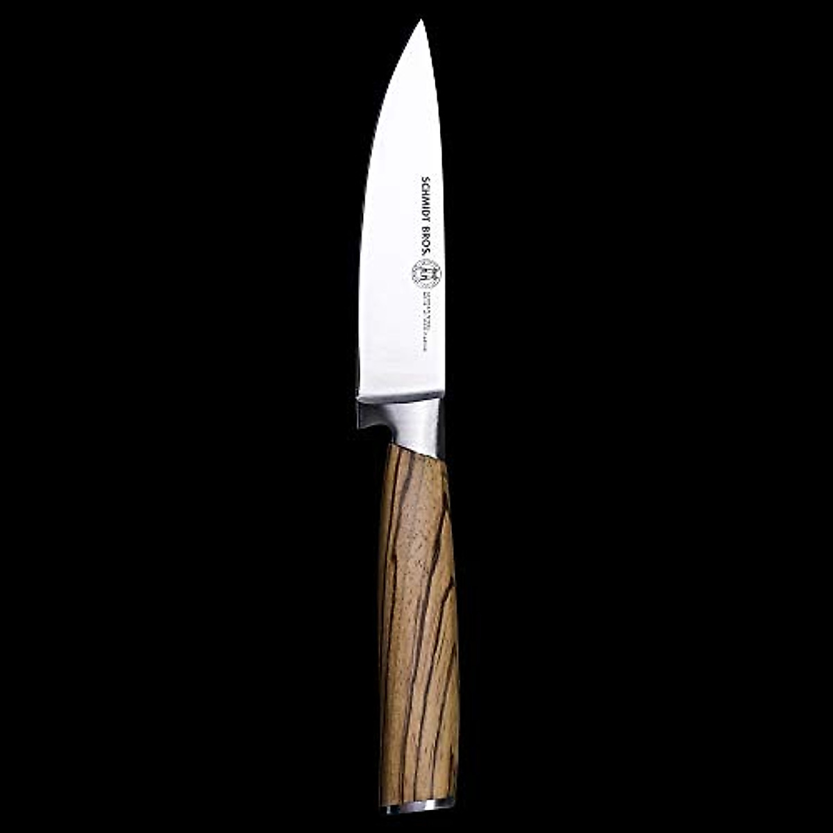 Schmidt Brothers - Zebra Wood 4" Paring Knife, High-Carbon German Stainless Steel Mulitpurpose Kitchen Cutlery