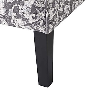 Linon Coco Accent Chair, Gray Damask