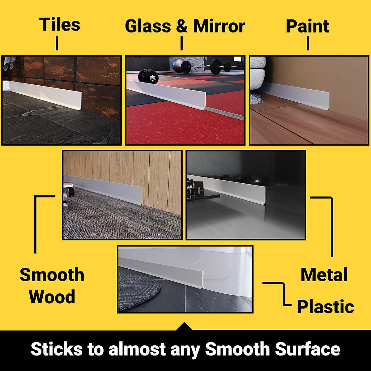 PAGONA Floor Trim Molding, Trim for Walls, Peel and Stick Baseboard, Flexible Trim Moulding, Skirting Boards for Walls, Flexible Baseboard Molding Trim, Wall Molding Trim, 4 Inch x 20 Feet