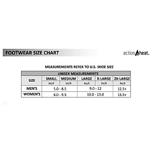 ActionHeat AA Battery Heated Socks - Unisex Cotton Warm Socks w/Built-in Heat, FIR Heat Technology, Heating Socks S/M