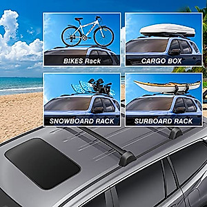 Acmex Roof Racks Cross Bars Compatible with 2016-2022 Pilot, Lockable Cargo Crossbars Carrier Top Luggage Carrier, Fit with Raised Side Rails, Max 200 lbs Load Capacity Cargo Accessories