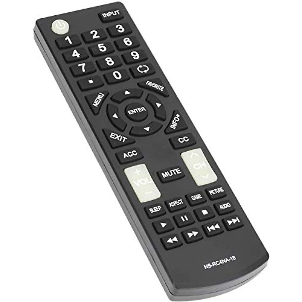 New NS-RC4NA-18 Remote Control fit for Insignia LCD/LED TV NS-22D420NA18 NS-32D220NA18 NS-32D311MX17 NS-32D311NA17 NS-40D420MX18 NS-40D420NA18 NS43D420NA18 NS-43D420NA18