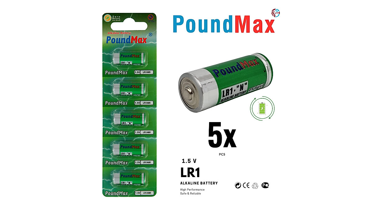 Buy PoundMax 910A LR1 Alkaline Batteries – 5 Pack