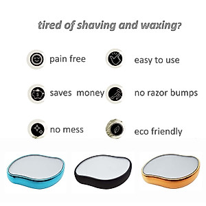 Crystal Hair Eraser for Women and Men, Magic Remover Painless Exfoliation Removal Tool, Arms Legs Back (black)