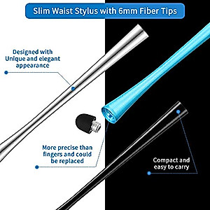 Outus 8 Pieces Waist Stylus Pens with 8 mm Rubber Tips Stylus Pens for Screen Compatible with iPhone, iPad, Tablet (8 Colors)