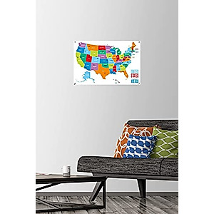 Map - United States of America 2022 Wall Poster with Push Pins