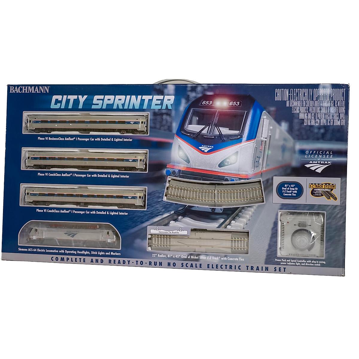 Bachmann Trains - Amtrak® City Sprinter - Ready to Run Electric Train Set - HO Scale