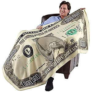 Throw Blanket - Million Dollar Bill Super Soft Warm Plush Throw Blanket for Couch Lightweight Fluffy Bed Sofa Car Deck Chair(Million Dollar 71.25" x 35.25" x 0.13")