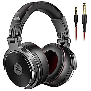 OneOdio Hi-Res Over Ear Headphones for Studio Monitoring and Mixing, Sound Isolation, Protein Leather Earcups, 50mm Driver Unit, Wired Headphones for AMP Guitar Keyboard (Pro-50)