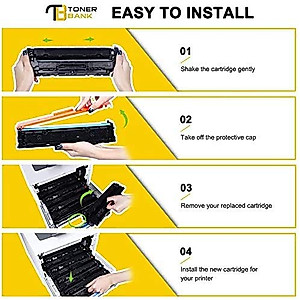 Toner Bank Compatible Toner Cartridge Replacement for HP 202A CF500A 202X CF500X M281fdw Color Pro MFP M281fdw M281cdw M254dw M281fdn M281 M254 202 Printer Ink (Black Cyan Yellow Magenta, 4-Pack)