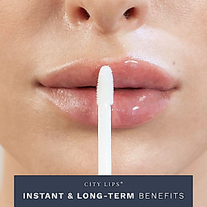 City Beauty City Lips Clear - Plumping Lip Gloss - Hydrate & Volumize - High Shine - Hyaluronic Acid & Peptides Visibly Smooth Lip Wrinkles - Cruelty-Free