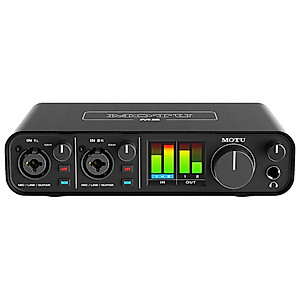 Motu M2 2x2 USB-C Audio Interface with XLR-XLR Cable Bundle
