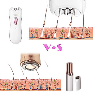 Epilator for Women Facial Hair Removal Face Arm Leg Body Cordless Rechargeable Tweezers Smooth Glide Epilator for Women