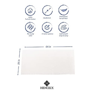 Hencely Towels, Hand Towel Set of 2 (16x 28 inches) Soft Turkish Cotton Absorbent and Quick Dry Face Towel (Hand Towels 2 Pack, Ivory)