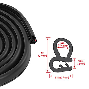 ECOTRIC Door Seals Rubber Weatherstrip Pair Set for 1973-1979 Ford Bronco F100 F150 F250 F350 Black