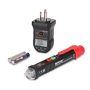 HURRICANE Non-Contact Voltage Tester and Receptacle Tester Kit, Electrical Socket Voltage Tester/12-1000V AC Voltage Detector Pen, and GFCI Outlet Tester/Receptacle Tester for Standard 3-Wire 120V
