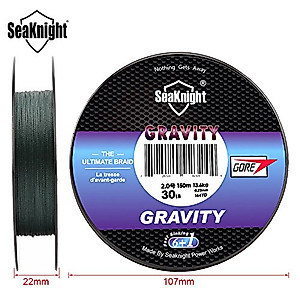 Ochoos Gravity 150M 20-40LB Braided Wire Fishing Line 6+1 Strands Green Fast Sinking Line - (Size: 1.0) - Fishing Line