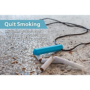 Tilcare Chew Chew Pencil Sensory Necklace 3 Set - Best for Kids or Adults That Like Biting or Have Autism – Perfectly Textured Silicone Chewy Toys - Chewing Pendant for Boys & Girls - Chew Necklaces