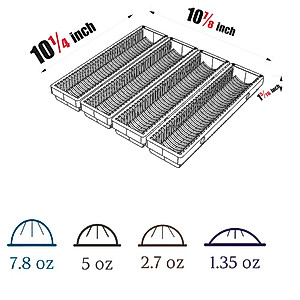 MAULEHUA Coffee Pod Drawer Organizer for Nespresso Vertuo Capsule,Coffee Capsule Storage Tray,Magnetic Connect Black-4Pack