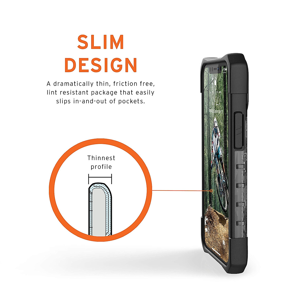 URBAN ARMOR GEAR UAG Designed for iPhone 12 Mini 5G [5.4-inch screen] Rugged Lightweight Slim Shockproof Transparent Plasma Protective Cover, Ice