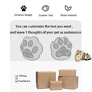 Personalized Pet Urns for Dog or Cat Ashes, Pet Cremation Urns Pet Urns, Pet Ashes Cat and Dog Claw Creative Urn Customizable Text Content (16cm * 8.5cm * 14cm/6.2" x3.4 x5.9)
