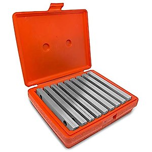 WEN 10349 18-Piece Precision-Ground 1/4-Inch Parallel Sets with Case, Chrome